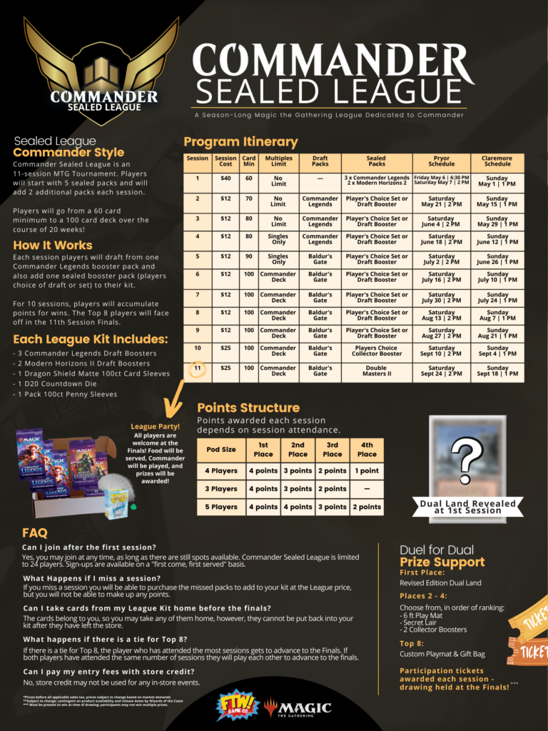 Introducing: Commander Sealed League! – FTW Game Co.