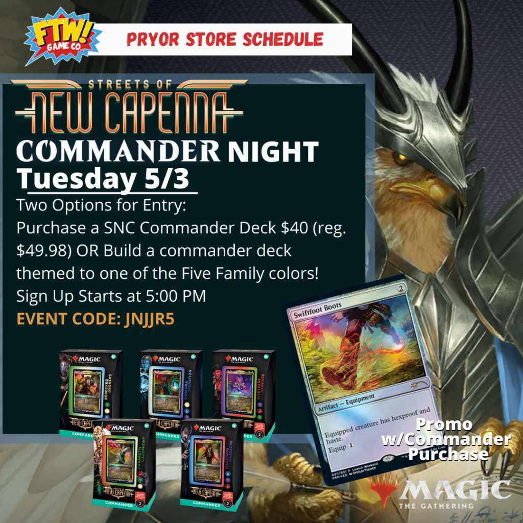 Streets of New Capenna Commander Night - FTW Game Co.